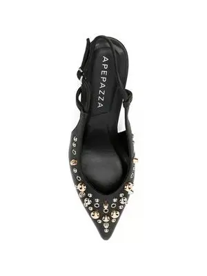 APEPAZZA Stud-embellished Pumps - Black