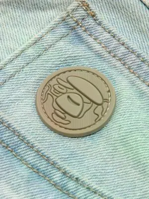 AAPE BY *A BATHING APE Logo Embroidered Denim Shorts