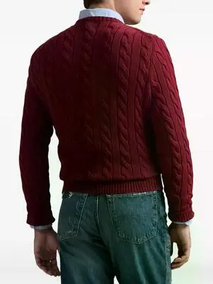 Polo Ralph Lauren Cable Knit Crew-neck Sweater - Red
