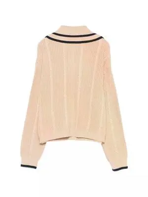 Liu Jo Collared Cable-knit Cardigan