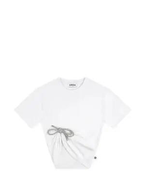AREA Crystal Knot T-shirt - White
