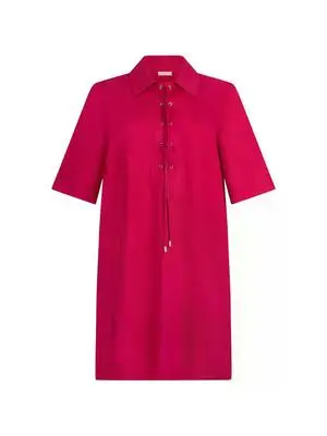 Liu Jo Poplin Dress With Lace-up Detail