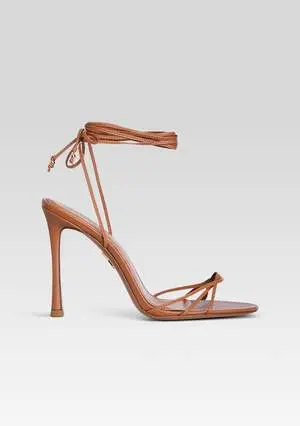 Retrofete Lucia Strappy Leather Sandals Brown