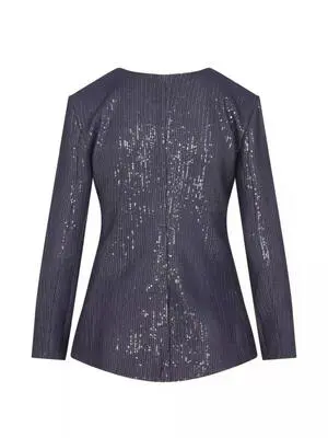 Giorgio Armani Embellished Long-sleeve Jacket - Purple