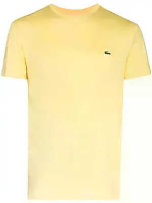 Lacoste Logo-patch Cotton T-shirt - Yellow