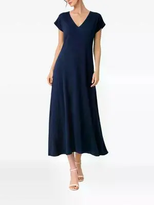 NOUVELLE SILK95FIVE V-neck Midi Dress