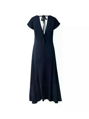 NOUVELLE SILK95FIVE V-neck Midi Dress