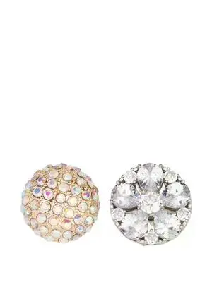 MAISON MARGIELA Crystal-embellishment Earrings - Silver