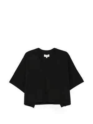 PSOPHIA V-neck Short-sleeved T-shirt - Black