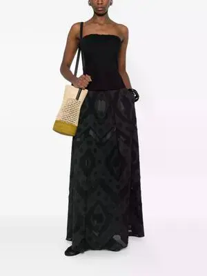 Agnona Jacquard A-line Long Skirt