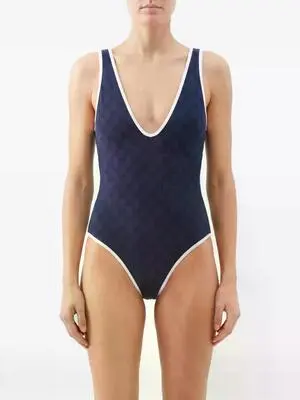Gucci Logo-pattern Bikini - Blue