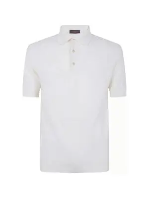 FILIPPO DE LAURENTIIS Textured Short-sleeve Polo Shirt