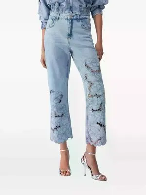 Liu Jo Open-work Embroidery Jeans
