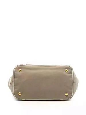 Prada Canvas Canapa Logo Bow Satchel - Brown