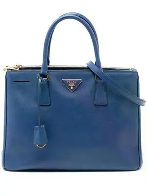 Prada Medium Saffiano Lux Galleria Double Zip Satchel