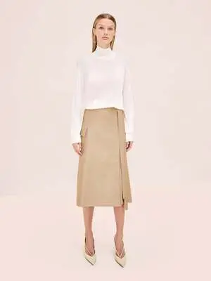 Alexis Ellena Wrap Skirt - Beige