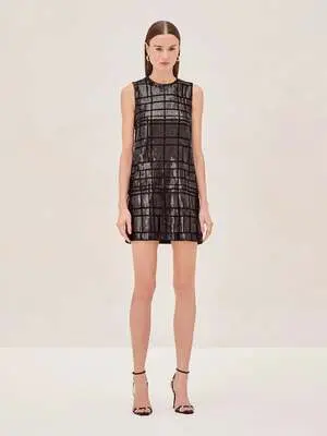 Alexis Emani Sequined Mini Dress - Black