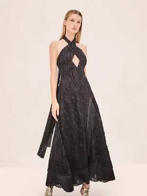 Alexis Ambrosio Halter Maxi Dress - Black