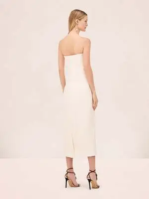Alexis Donella Strapless Midi Dress - Ivory