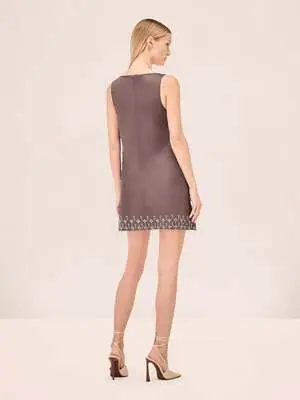 Alexis Delma Mini Dress - Beaded Brown