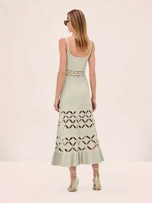 Alexis Elayne Cutout Midi Dress - Sage