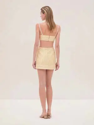 Alexis Evie Structured Crop Top - Gold