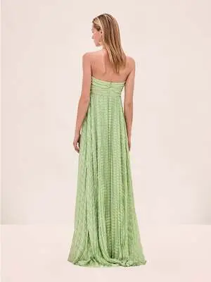 Alexis Elea Strapless Gown - Verde