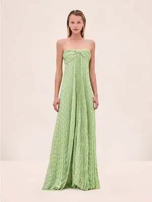 Alexis Elea Strapless Gown - Verde