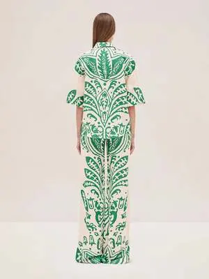 Alexis Farad Printed Top - Emerald Palm