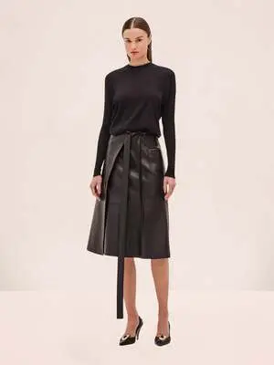 Alexis Ellena Wrap Skirt - Black