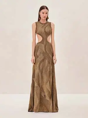 Alexis Haven Chain-link Cutout Maxi Dress