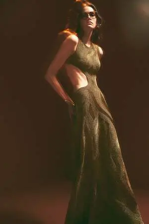 Alexis Haven Chain-link Cutout Maxi Dress