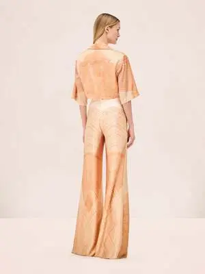 Alexis Liari Cropped Wrap Blouse - Melon