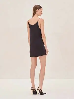 Alexis Madisson Dress With Gold Chain Detail - Black