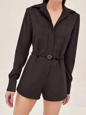 Alexis Archer Romper - Black