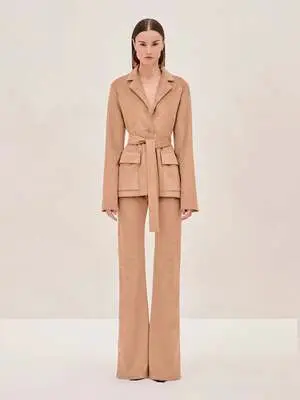 Alexis Lazlo Vegan Suede Blazer - Tan