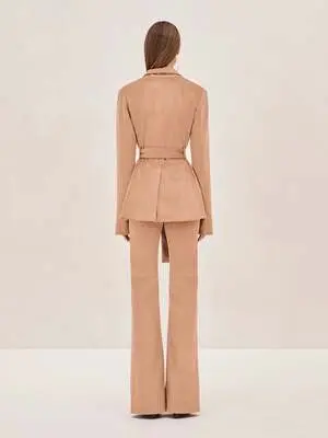 Alexis Lazlo Vegan Suede Blazer - Tan