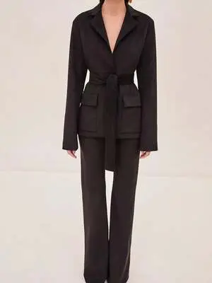 Alexis Lazlo Vegan Suede Blazer - Black