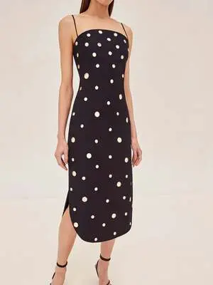 Alexis Malia Metallic Dot Midi Dress