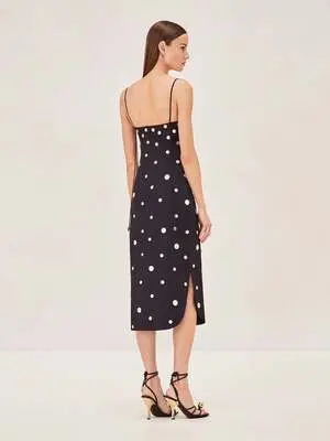 Alexis Malia Metallic Dot Midi Dress