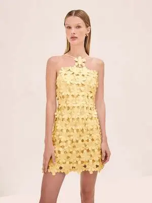 Alexis Lily Mini Dress - Lemon