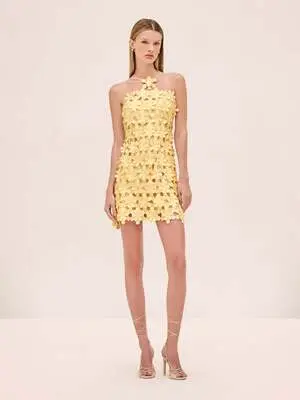 Alexis Lily Mini Dress - Lemon