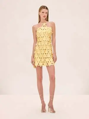 Alexis Lily Mini Dress - Lemon