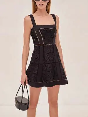 Alexis Mariyah Dress Embroidered Crochet Mini