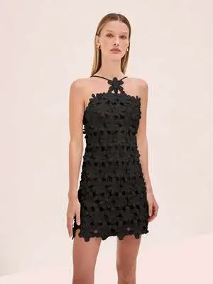 Alexis Lily Halter Mini Dress - Black