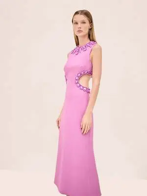 Alexis Leda Midi Dress - Magenta