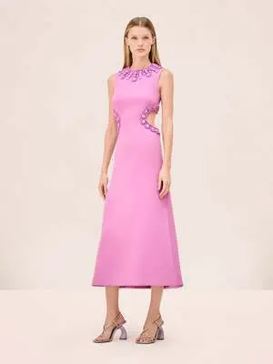 Alexis Leda Midi Dress - Magenta