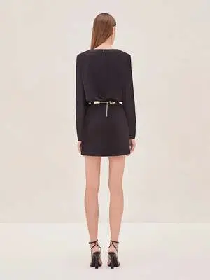 Alexis Morci Dress With Plunge Neckline And Draped Waist