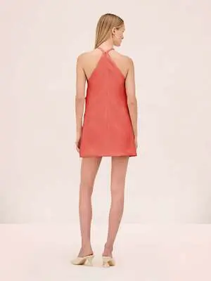 Alexis Milaa Mini Dress - Terracotta Raffia
