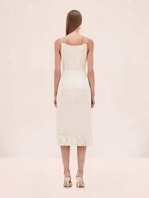 Alexis Naturi Embroidered Midi Dress
